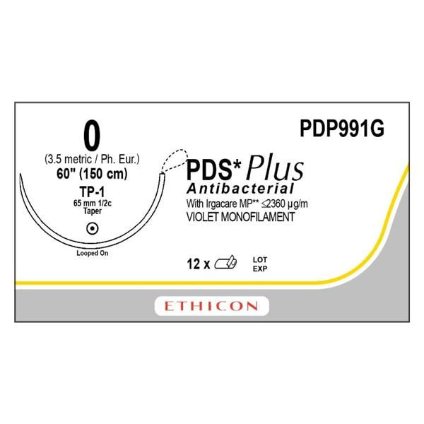 PDS Plus Suture 0 60" Triclosan, Polydioxanone Monofilament TP-1 Violet ...