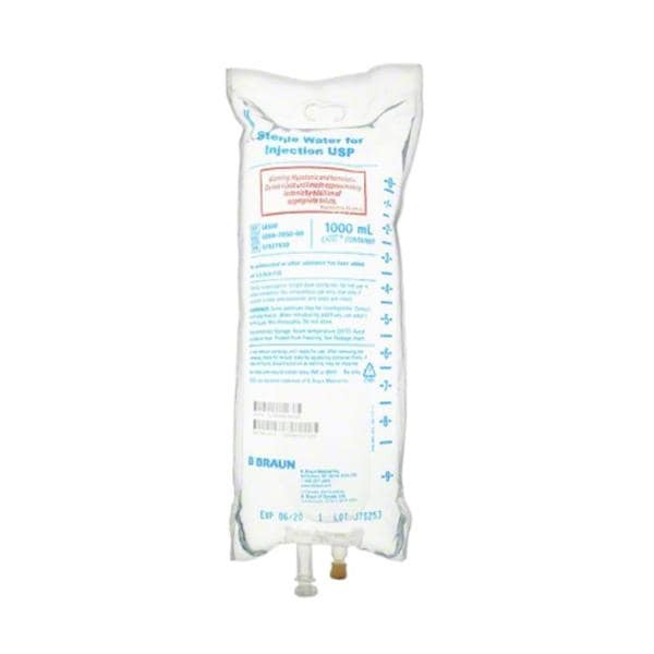 IV Injection Solution Water 1000mL Plastic Injection Container Ea, 12 ...