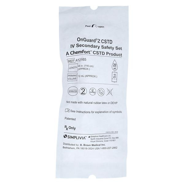 Secondary IV Administration Set OnGuard 2 Gravity Primary Closed System ...