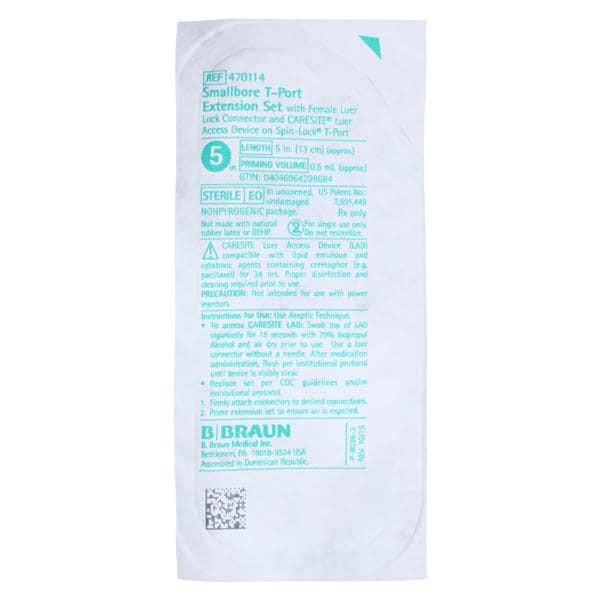 Caresite Small Bore Extension Set 5" 100/Ca - Medex Supply