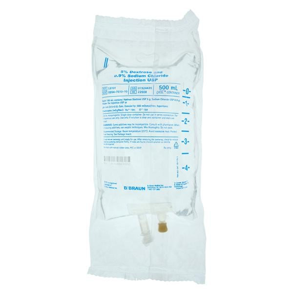 Injection Solution Dextrose 5%/Sodium Chloride 0.9% 500mL Excel IV ...