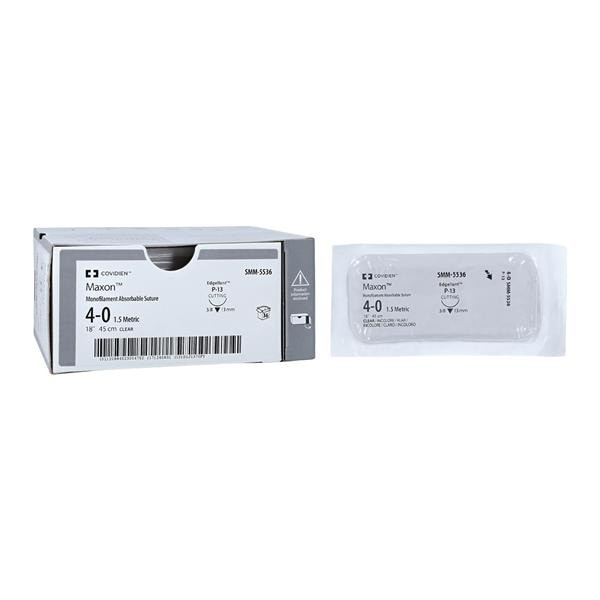 Maxon Suture 4-0 18" Polyglyconate Copolymer Monofilament P-13 Clear 36 ...