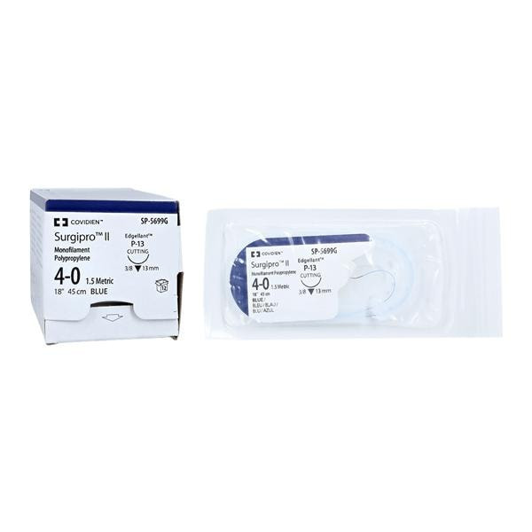 Surgipro II Suture 4-0 18" Polypropylene Monofilament P-13 Blue 12/Case ...