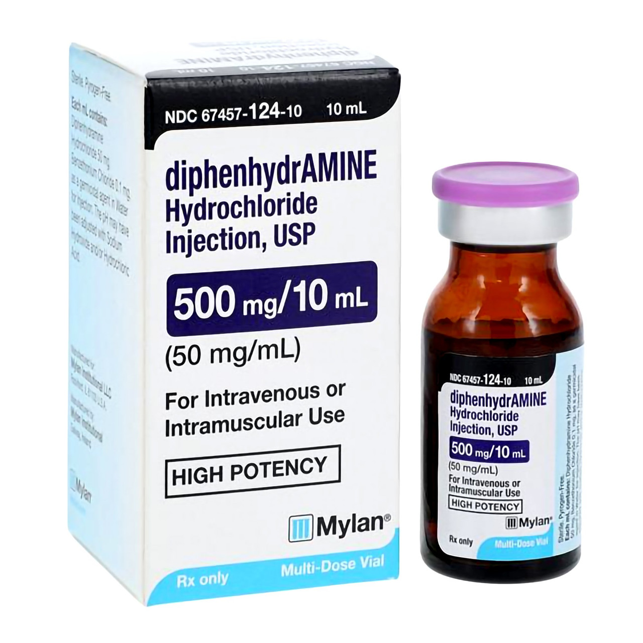 Diphenhydramine HCl Injection 50mg/mL MDV 10mL/vL - Medex Supply
