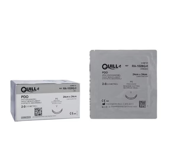 Quill Suture 2-0 24x24cm Polydioxanone Monofilament DE-14/DE-14 Violet ...