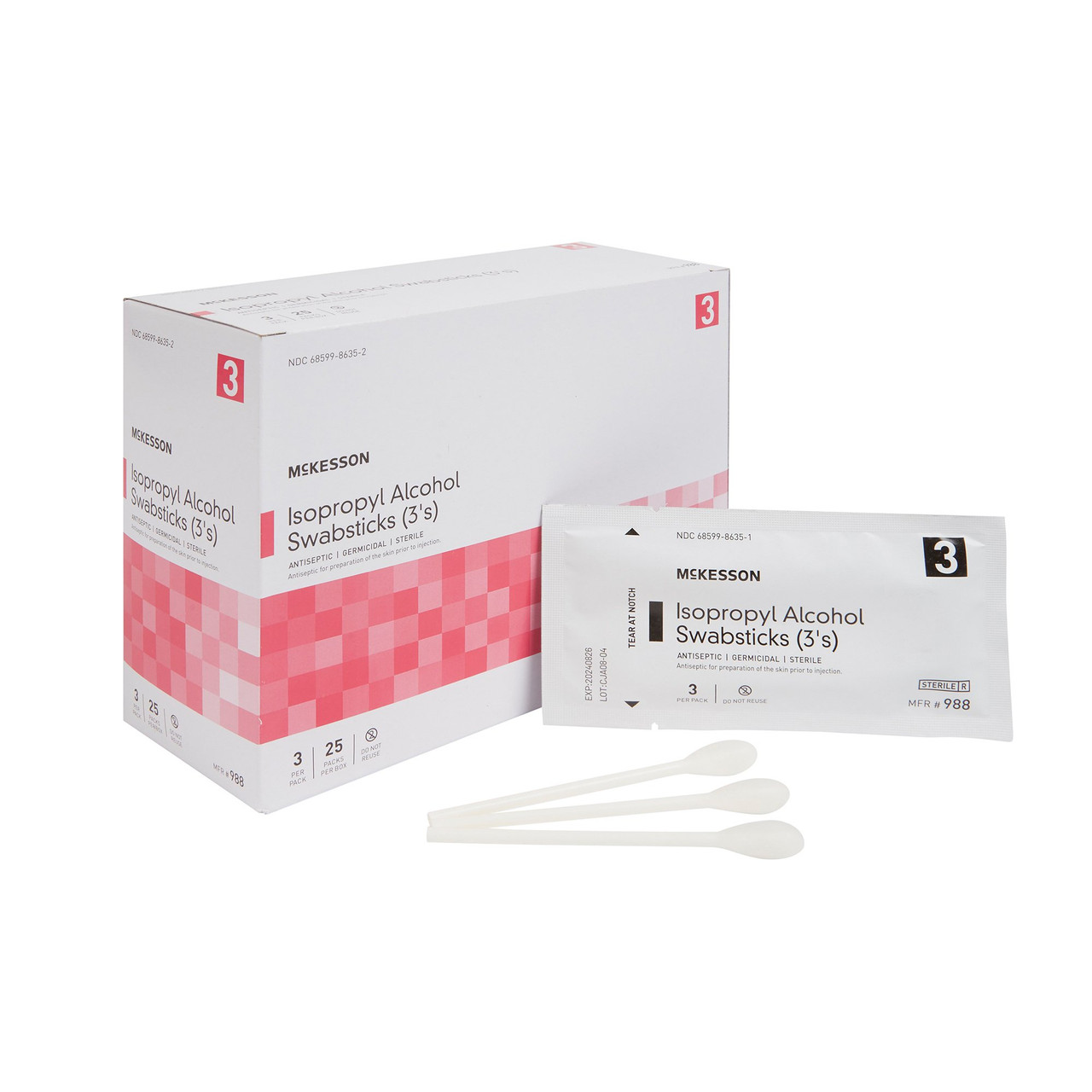 Impregnated Swabstick McKesson 70% Strength Isopropyl Alcohol ...