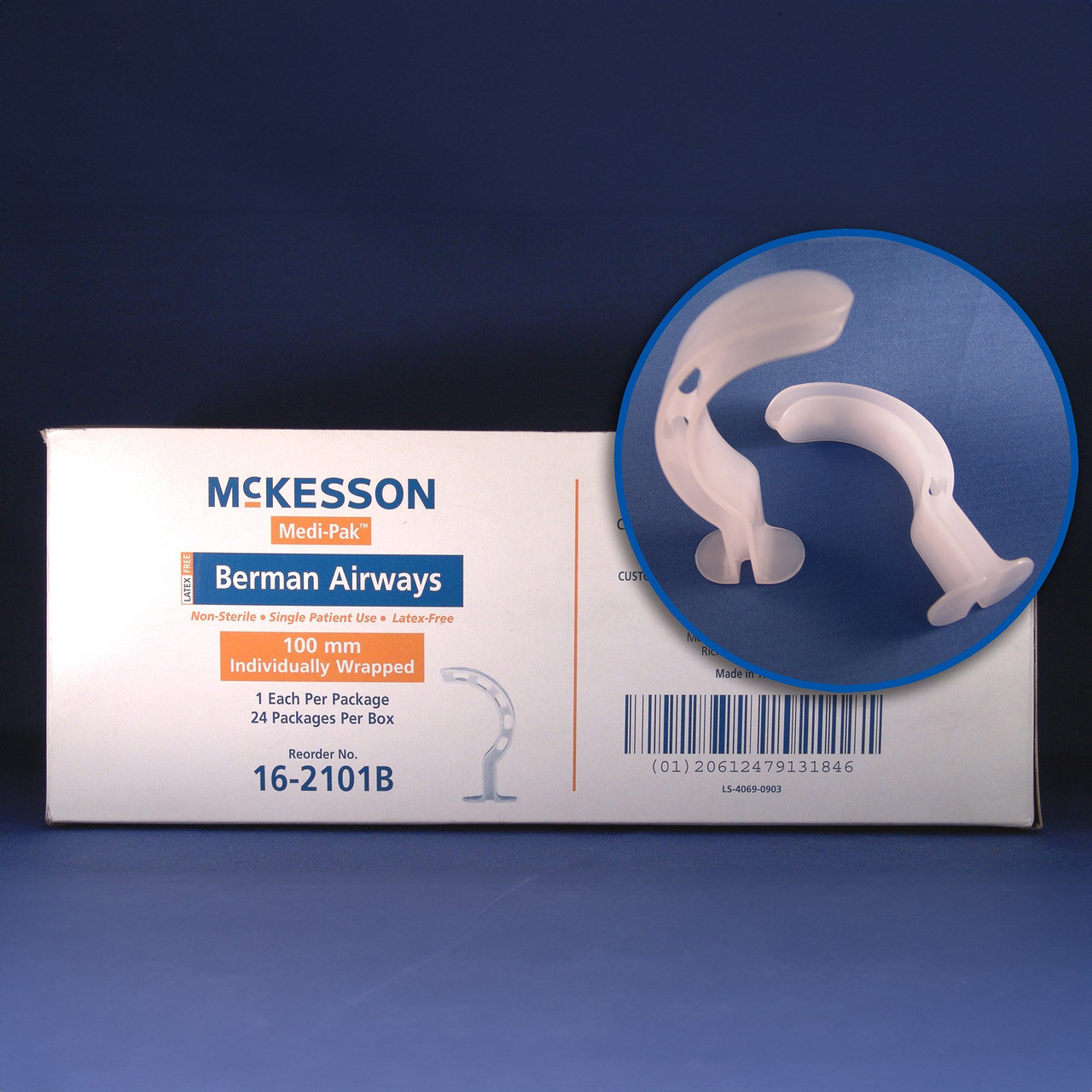 Berman Oropharyngeal Airway McKesson White 100 mm Length Size 5 ...