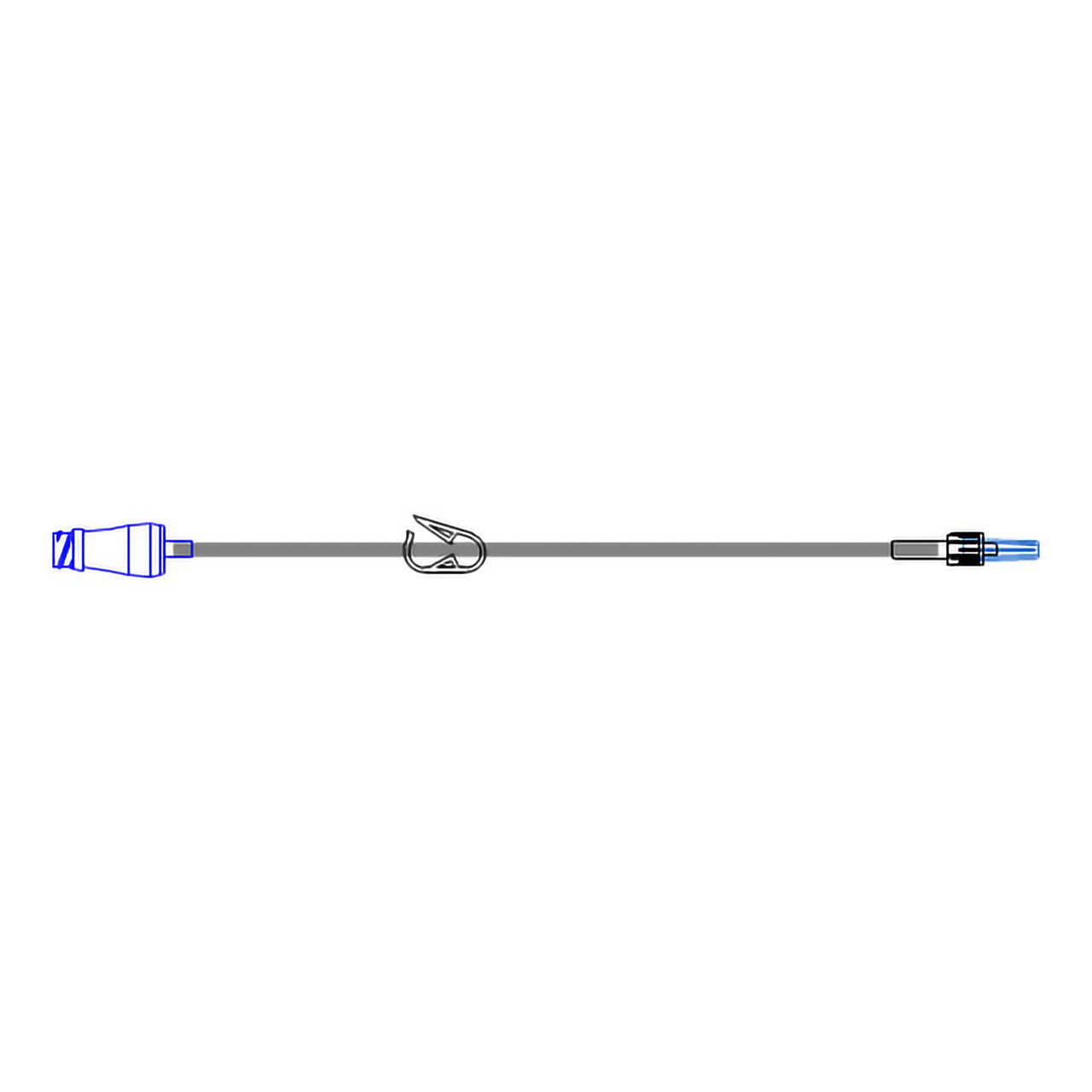 IV Extension Set McKesson Needle-Free Port Small Bore 14 Inch Tubing ...
