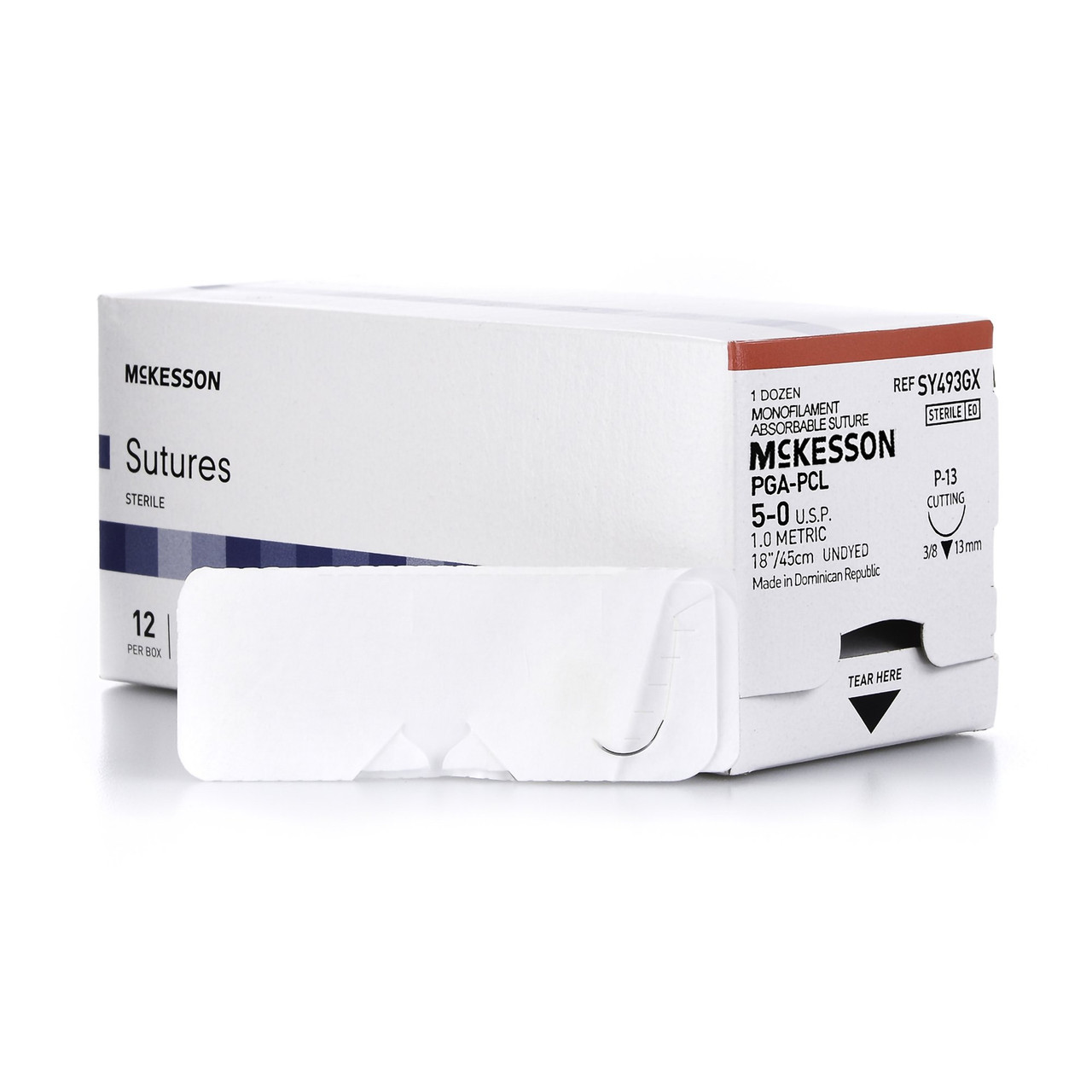 Absorbable Suture with Needle McKesson Polyglycolic Acid / PCL P-13 3/8 ...