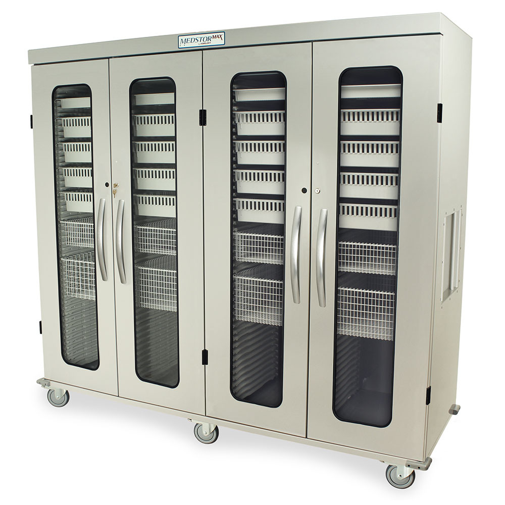 Quad Column Medical Storage Cabinet, Glass Doors, Key Lock, MSPM84-00GK ...
