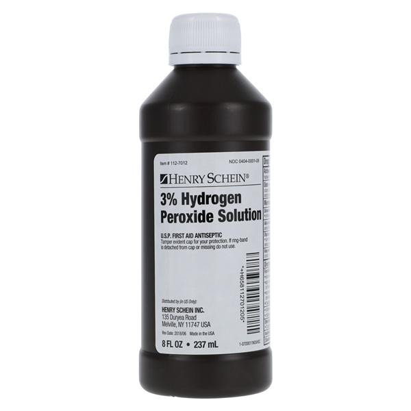 Henry Schein Hydrogen Peroxide 3% 8oz/Bt, 112-7012 - Medex Supply
