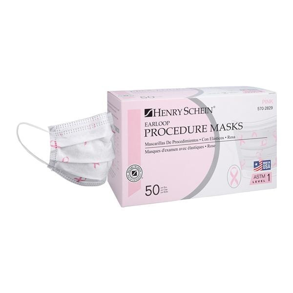 Henry Schein Criterion Earloop Face Mask Pink Ribbon, 5702829 - Medex ...