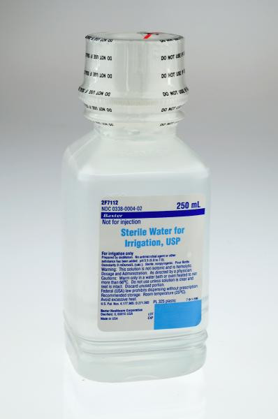 Baxter Sterile Water for Irrigation, USP, 250 mL, 24/cs - Medex Supply