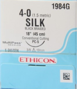 Ethicon Perma-Hand Silk Suture, Conventional Cutting Prime, 3/8 Circle ...