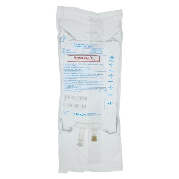 IV Bag Bag 3%Sodium Chloride 500mL Excel IV Bag Container 24/Ca - Medex Supply