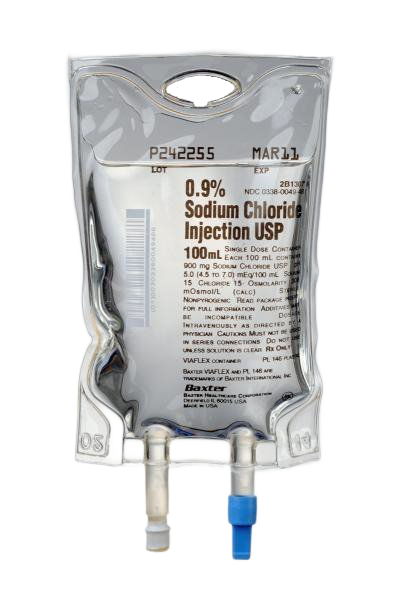 Sodium Chloride, Preservative Free 0.9% IV Solution 100 mL - Medex Supply