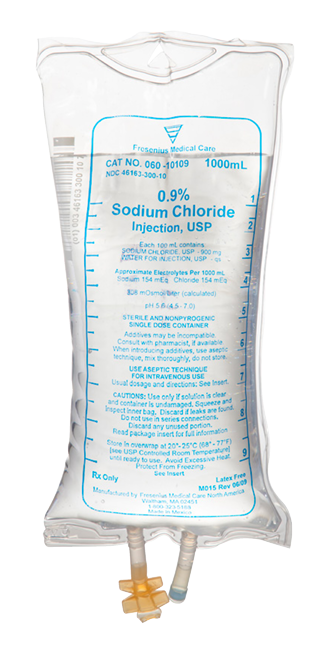 Sodium Chloride IV Inj Sol 1000ml, 0.9% 12/Case - Medex Supply