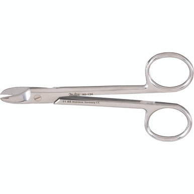 Wire Cutting Scissors, 4-3/8" (110Mm), Curved, One Serrated Blade, 9D ...