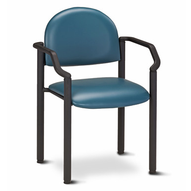 Exam Room Chair with Arms and Black Frame - Medex Supply