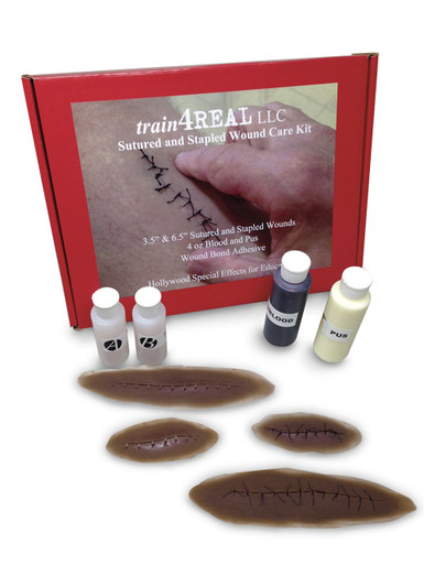 Nasco Sutured/Stapled Wound Simulation Training Kit - Dark, SB51846 ...