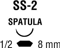 Nonabsorbable Suture with Needle Surgidac Polyester SS-2 1/2 Circle ...