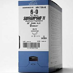 Nonabsorbable Suture with Needle Surgipro II Polypropylene CV-22 1/2 ...