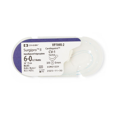 Surgipro II non-absorbable polypropylene suturesize: 6-0, length: 30 in ...