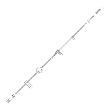 IV Pump Set Curlin Pump Without Ports 0.2 Micron Filter 90 Inch Tubing ...