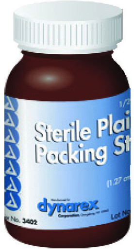 Dynarex Packing Strip, Sterile, Plain, 1/2" x 5 yds, 12/cs - Medex Supply
