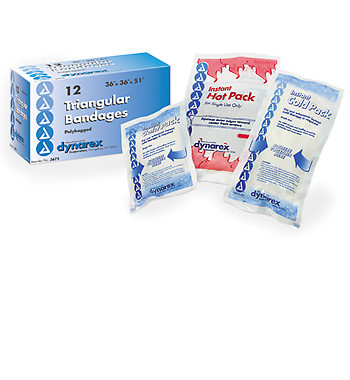 Dynarex Triangular Bandage, Poly-Bagged with 2 Safety Pins, 36" x 36" x ...