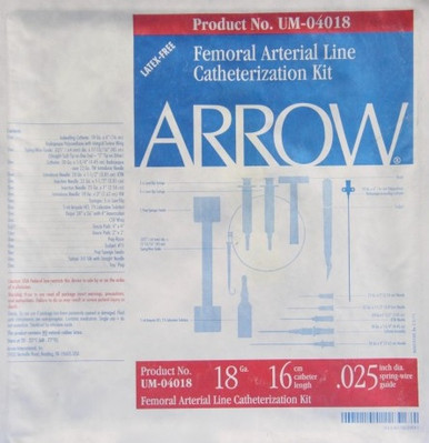 Arrow Femoral Arterial Line Catheterization Kit, 10/case - Medex Supply