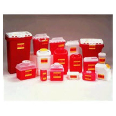 Sharps Container 17gal X-Large Plastic Red/Clear 5/Case - Medex Supply