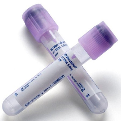 BD Vacutainer Plastic EDTA Tube, Lavender, 10mL, 100/pk - Medex Supply