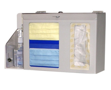 Bowman Respiratory Hygiene Station, Locking, 17 1/2"W x 10"H x 5"D ...