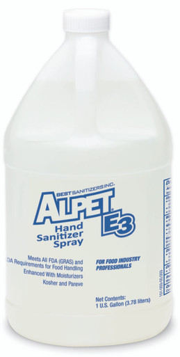 Best Sanitizers Alpet E3 Hand Sanitizer Spray, 1 Gallon, 4/cs - Medex ...