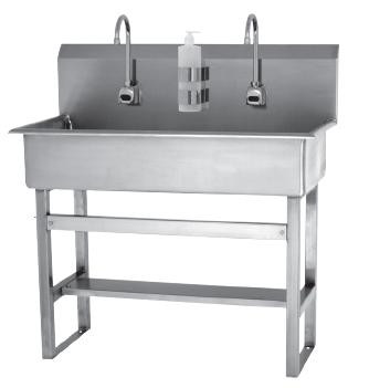 Sani-Lav Hands-Free Two-Person Sink - Floor Mount Wash Station ...