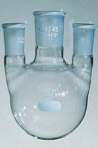 Corning Pyrex Distilling Flasks with Three Vertical Necks, 250mL, 4/cs ...