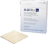 Derma Sciences Algicell AG Silver Alginate, 4" x 5", 10/bx - Medex Supply