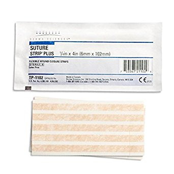 Suture Strip Plus Flexible Wound Closure Strips 1" x 5", Box of 100 ...