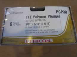 Ethicon TFE Polymer Pledgets, Firm, 3/8" X 3/16" X 1/16", 36/bx - Medex ...