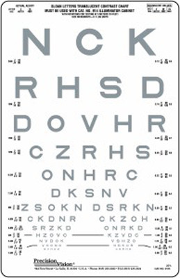 Good-Lite Sloan Letters Low Contrast Chart, 25% Contrast - Medex Supply