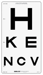 Good-Lite Sloan Letter Low Vision Chart - Medex Supply