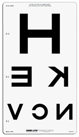 Good-Lite Low Vision Reversed Sloan Letter Chart - Medex Supply
