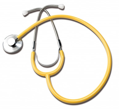 Labtron Single Head Stethoscope, Yellow - Medex Supply