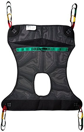 Lumex Full-Body Mesh Commode Sling, Medium, Red - Medex Supply