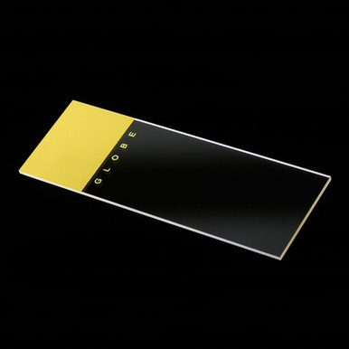 Globe Scientific Color Coded Microscope Slides, Safety Corners, Yellow ...