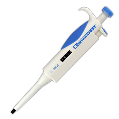 Globe Scientific Adjustable Volume Diamond Pro Pipette, 10 - 100uL ...