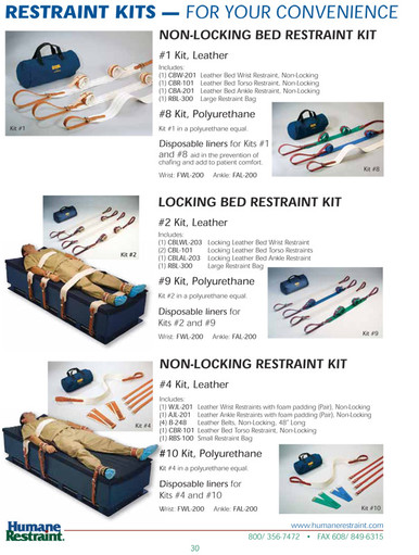 Humane Restraint Non-Locking Bed Restraint, Leather, Wrist - Medex Supply