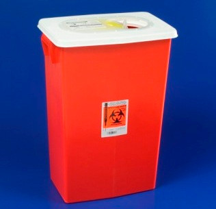Kendall 18 Gallon Red Container with Sliding, Sealing Gasket Lid 5/bx ...