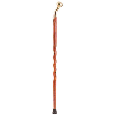 Brazos 37" Twisted Aromatic Cedar Hame Top Walking Cane - Medex Supply
